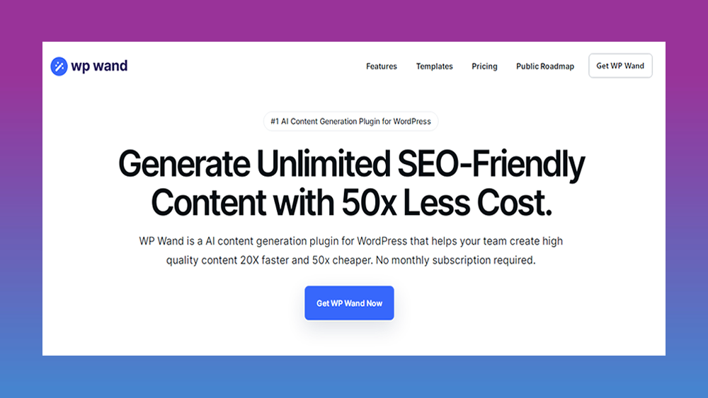 WP Wand AI | Futurepedia