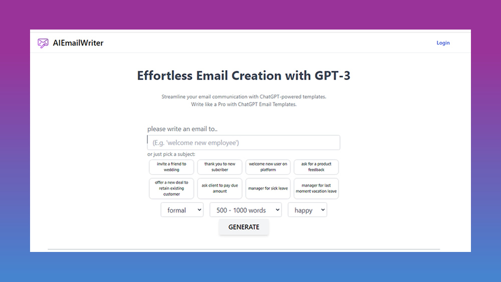 AI Email Writer | Futurepedia