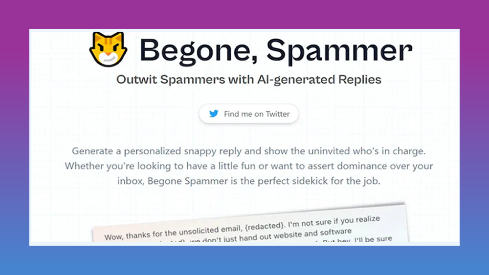 Begone Spammer | Futurepedia