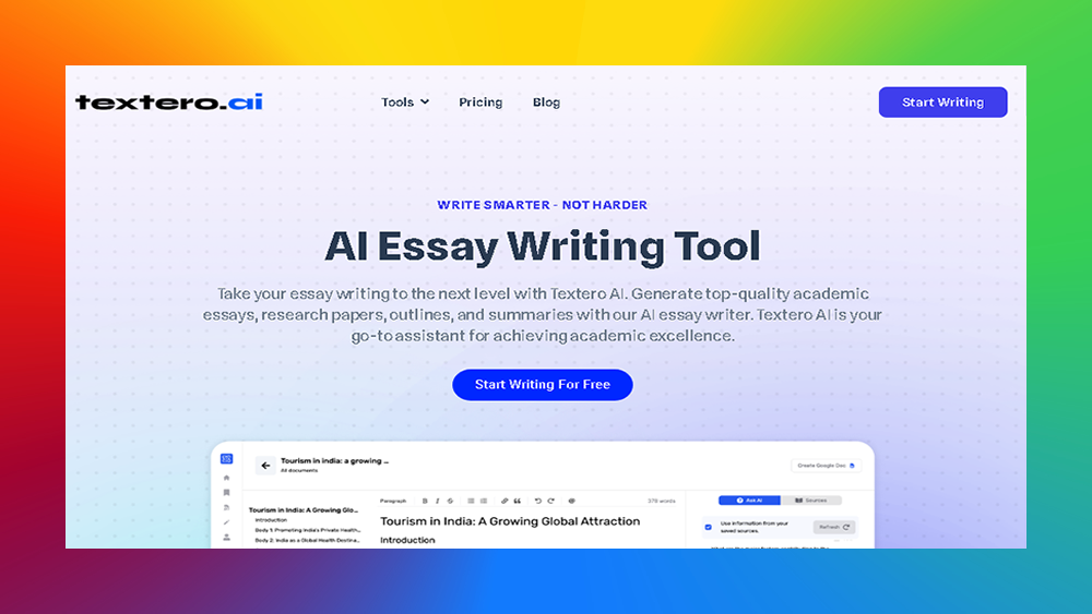 Textero.ai AI Essay Writer | Futurepedia